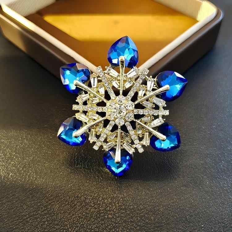 ・カテゴリ: ブローチ・主な素材: 亜鉛合金・スタイル: 雪花・形状: ハート型、花・加工: ラインストーン・対象: 女性・スタイル分類: ファッショントゥデイ