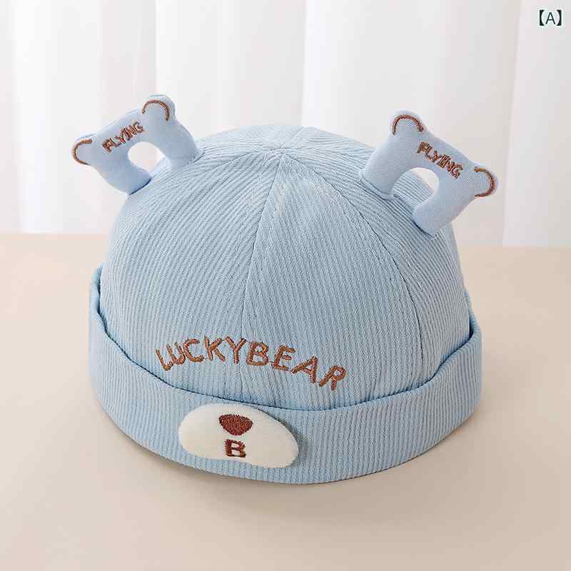 ・種類: キャップ・カラー: 青, 黄, ベージュ, ピンク・頭囲: 約43-47cm（調節可能）・つばのスタイル: つばなし・帽子の形: 丸型・機能: 日よけ・素材: 綿 31-50%, ポリエステル 10%以下・スタイル: かわいい, ...