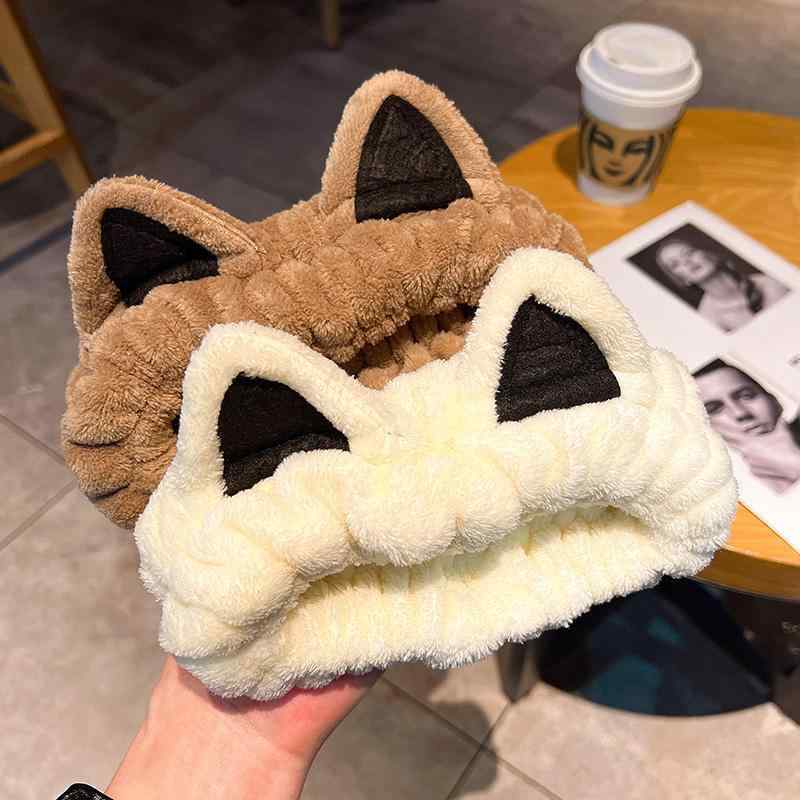 ・カテゴリ: ヘアバンド・スタイル: 韓国風・デザイン: 動物・柄: チェック・カラー展開: ホワイト、ネイビー、パープル、コーヒー・モチーフ: 動物、キャラクター、パッチワーク、立体装飾、刺繍