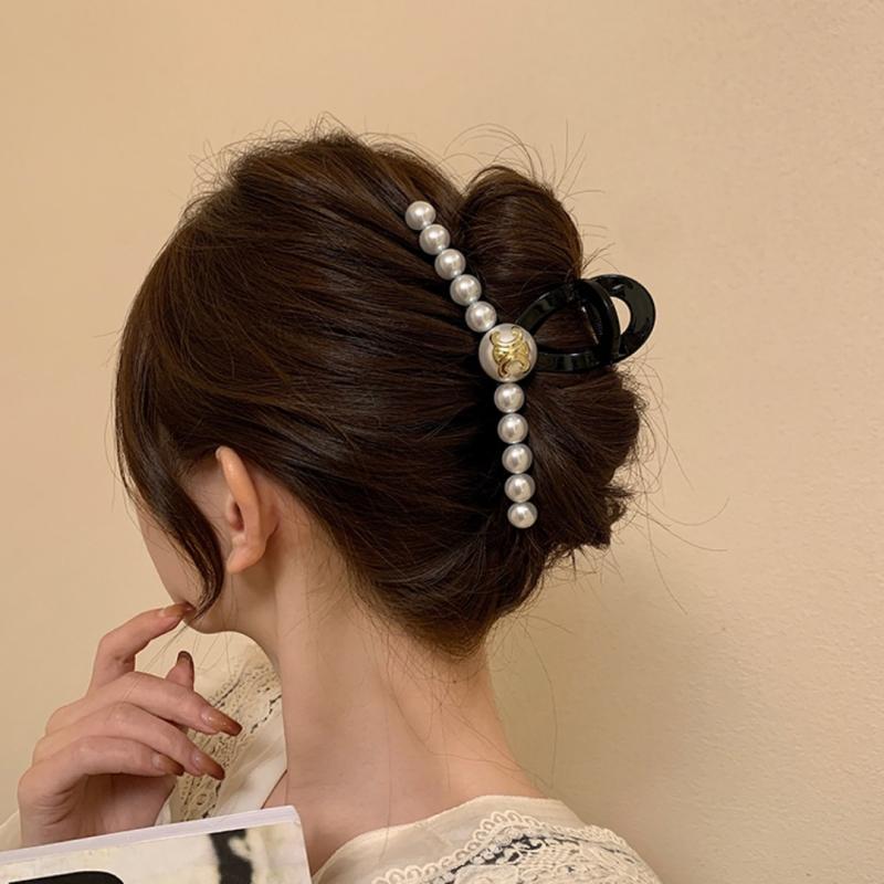 ・素材: アクリル・対象: 女性・種類: ヘアークロー・スタイル: 爽やかスイート・装飾: パール、テクスチャー・要素分類: ナチュラル