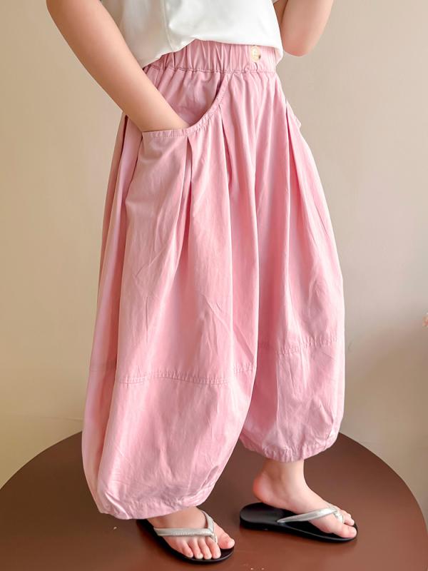 ・カテゴリ: 子供パンツ・スタイル: カジュアル・パンツタイプ: 灯籠パンツ・主な素材: 綿80%・丈: 9分丈・柄: 無地・カラー展開: ピンク・サイズ展開: 100、110、120、130、140、150・ウエスト: 中腰・性別: 女子...