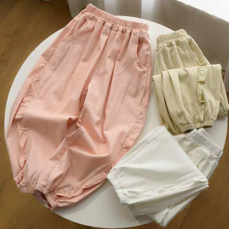 ・カテゴリ: 子供パンツ・スタイル: レジャー灯籠パンツ・主な素材: 綿55%・柄: 無地・カラー展開: ホワイト、ピンク、カーキ・サイズ展開: 100、110、120、130、140、150・対象性別: 女子・対象年齢: 3~8歳・パンツ...
