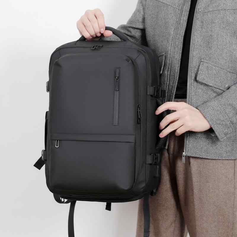 ・カラー: ブルー、ブラック、グレー・素材: オックスフォード・スタイル: ビジネス通勤・容量: 36-55L・機能: 透気・対応PCサイズ: 35.56cm・柄: 無地・裏地: ポリエステル・デザイン要素: ステッチ・肩ストラップ: 弧形...