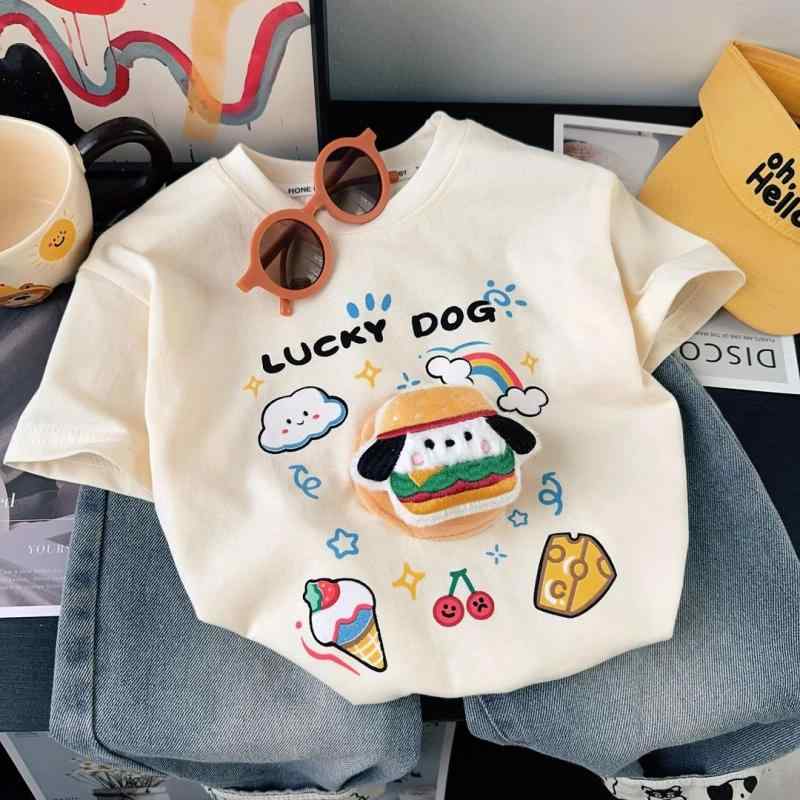 ・カテゴリ: 子供Tシャツ・スタイル: 韓国版・袖丈: 半袖・ネックライン: クルーネック・柄: 動物、卡通・主な素材: 綿100%・カラー展開: 杏色・サイズ展開: 90cm、100cm、110cm、120cm、130cm、140cm、1...