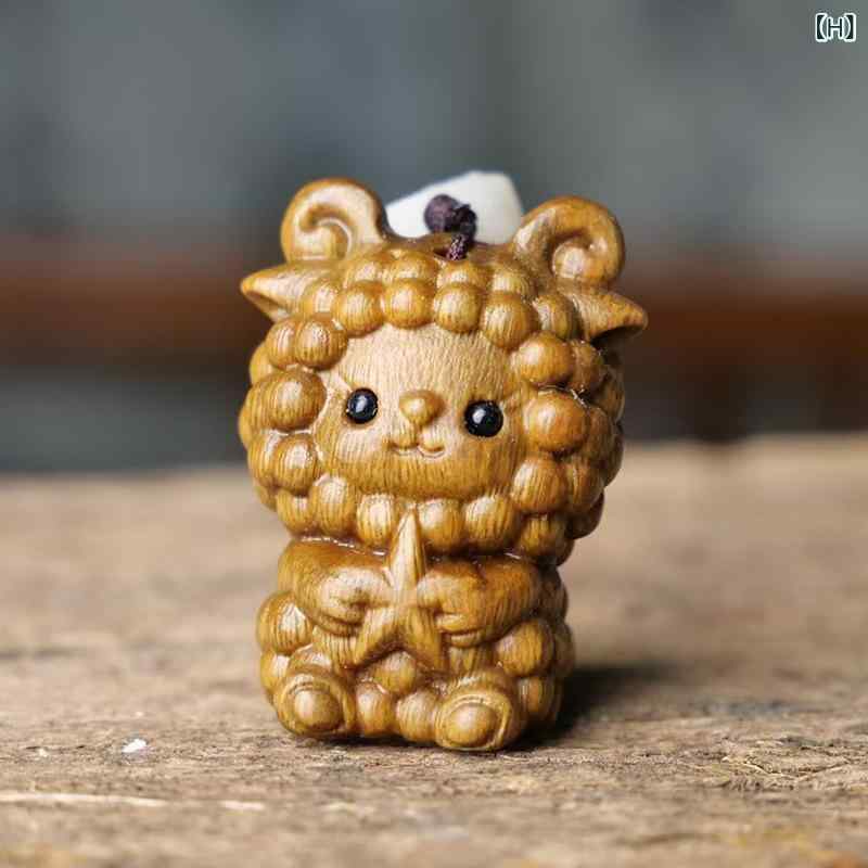 ・主な素材: 緑檀木・スタイル: 復古・款式: キーホルダー
