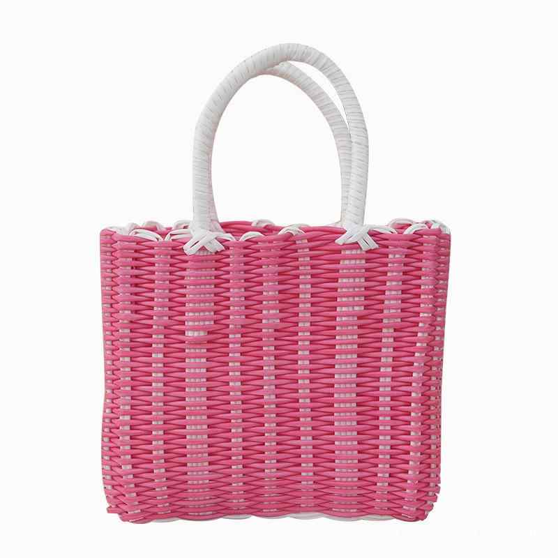 ・カテゴリ: 買い物かご・スタイル: モダンシンプル・主な素材: プラスチック・カラー展開: 緑、青、ピンク、黄色、茶色・サイズ展開: 小号（長24×幅14×高18cm）、中号（長28×幅14×高21cm）、大号（長32×幅15×高24cm...