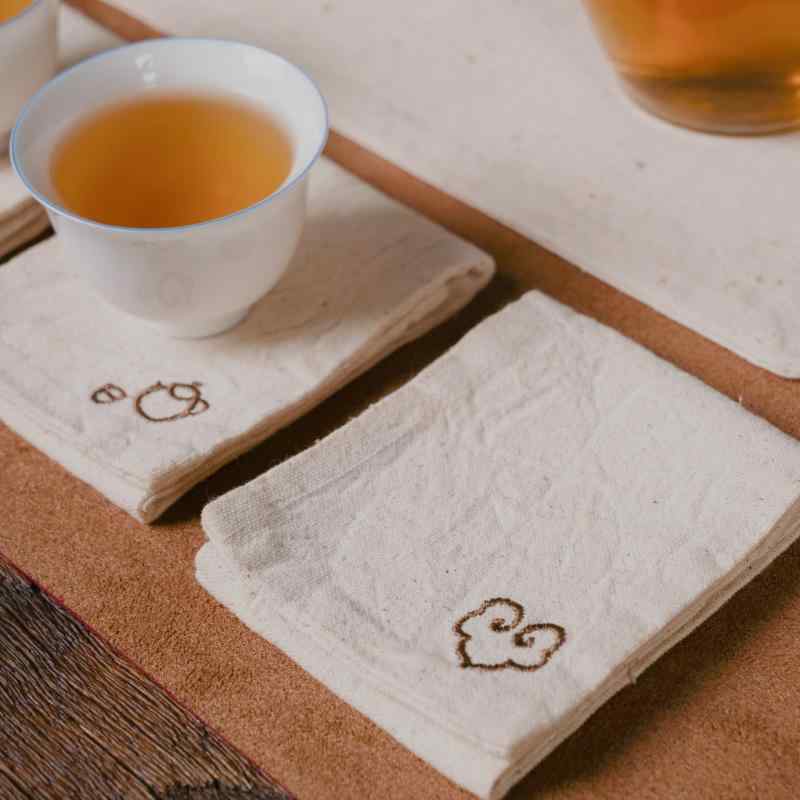 ・カテゴリ: 茶巾・素材: 布・種類: 茶壺、ひょうたん、如意、松葉、小茶席・スタイル: 新中国風・カラー: オフホワイト