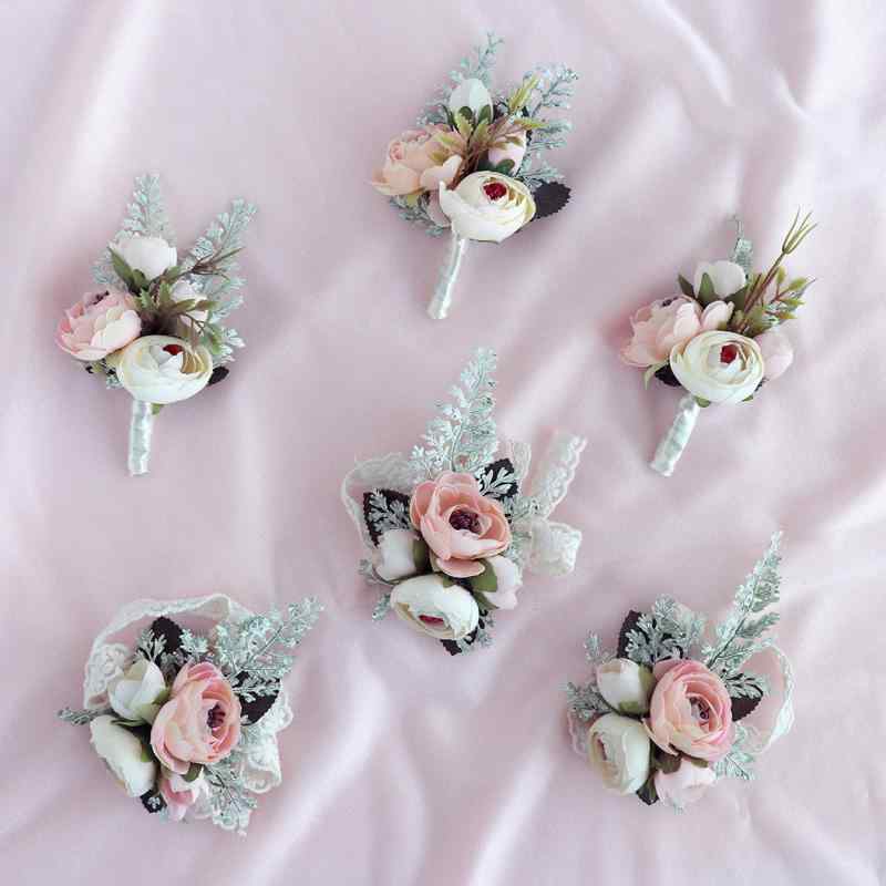 ・カテゴリ: 造花（胸花、手首用花）・主な素材: 絹花・製法: ハンドメイド・主な用途: ウェディング・カラー展開: ブートニア、リストブーケ・スタイル: 韓国風・ギフト用途: クリスマス、バレンタインデー、母の日、敬老の日、元旦、七夕、イ...