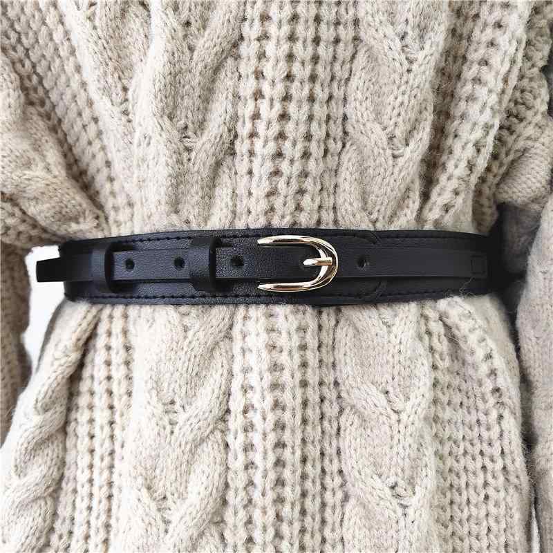 ・ベルトバックルの素材: 合金・留め具の種類: フック・カラー: ブラック・幅: 普通（2-4cm）・デザイン要素: プレーン・主な素材: PU（合成皮革）