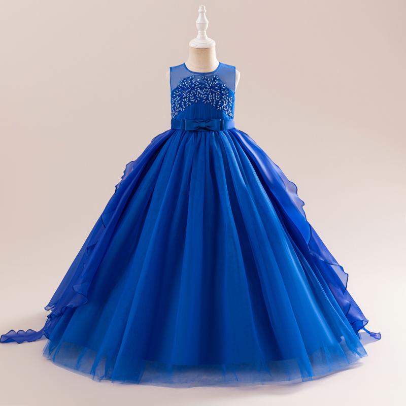 ・カテゴリ: 子供用ドレス・対象年齢: 3〜8歳（対応身長100〜140cm）・対象性別: 女の子・スタイル: 欧米風・表地素材: ポリエステル 65%・裏地素材: 綿 35%・カラー展開: ワインレッド、パープル、ロイヤルブルー、ホワイト...