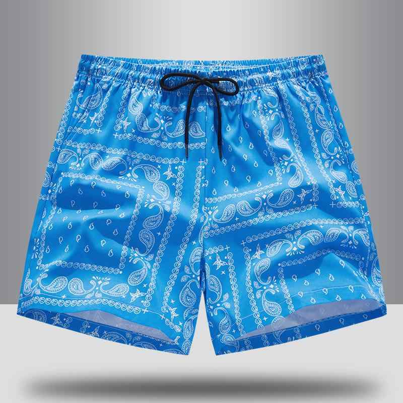・カテゴリ: 沙灘パンツ・スタイル: アメカジ・柄: 花柄・素材: ポリエステル95%・着用シーン: ビーチ・デザイン詳細: プリント・パンツの裾デザイン: ストレート・加工技術: 熱転写・ストレッチ性: 微伸縮・対象: メンズ・カラー展開...