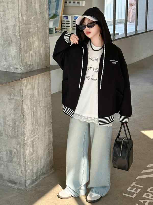 ・カテゴリ: 子供用アウター・ジャケット・コート・対象性別: 女児・対象年齢: 中大童（8歳以上、140cm以上）・ネックライン: クルーネック・スタイル: 韓国風・柄: 無地・生地加工: 柔軟加工・フード: フード付き・袖丈: 長袖・主な...