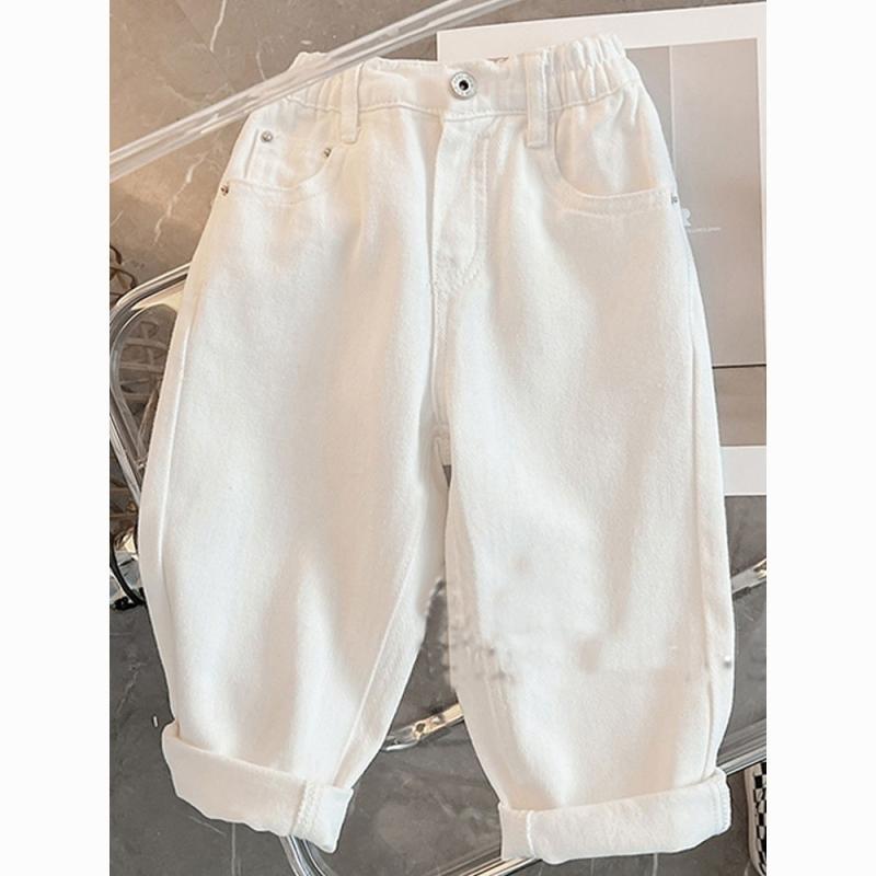 ・カテゴリ: 子供用パンツ・スタイル: 韓国風・安全基準: B類・丈: ロングパンツ・主な素材: 綿 80%・性別: 男女兼用・対象年齢: 中小童（3〜8歳、身長100〜140cm）・デザイン: デニムパンツ・生地加工: 柔軟処理・ウエスト...