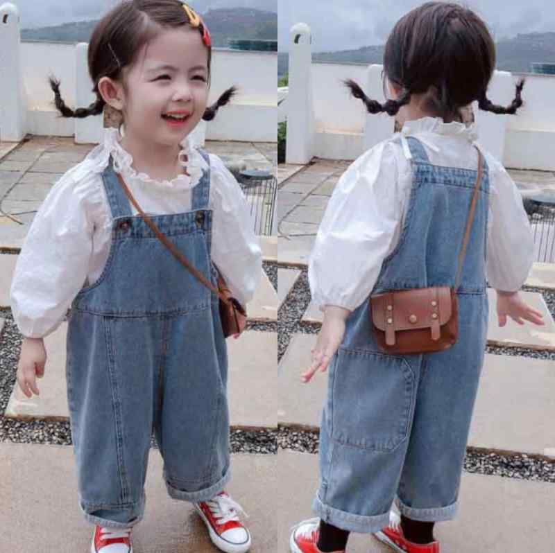 ・スタイル: 韓国風・カテゴリ: キッズパンツ・主な素材: 綿 80%・パンツ丈: ロングパンツ・対象性別: 女の子・対象年齢: 3〜8歳（100〜140cm）・デザイン: サロペット・生地加工: 柔軟処理・柄: 無地・ディテール: 可愛い...