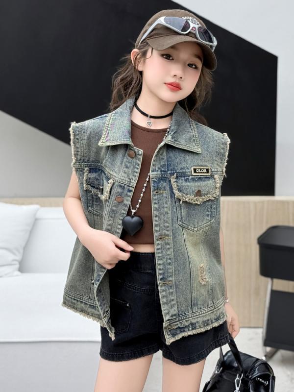 ・カテゴリ: 子供用ベスト・スタイル: 韓国風・対象性別: 女児・対象年齢: 中大童（8歳以上、身長140cm以上）・生地加工: 柔軟処理・デザイン: カーディガン・柄: 無地・厚み: 普通・フード: フードなし・主な素材: 綿・素材割合:...