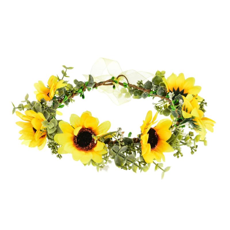 ・カテゴリ: ヘッドドレス・スタイル: ナチュラル・主な素材: 布・デザイン: 花・加工技術: ハンドメイド・カラー展開: イエロー