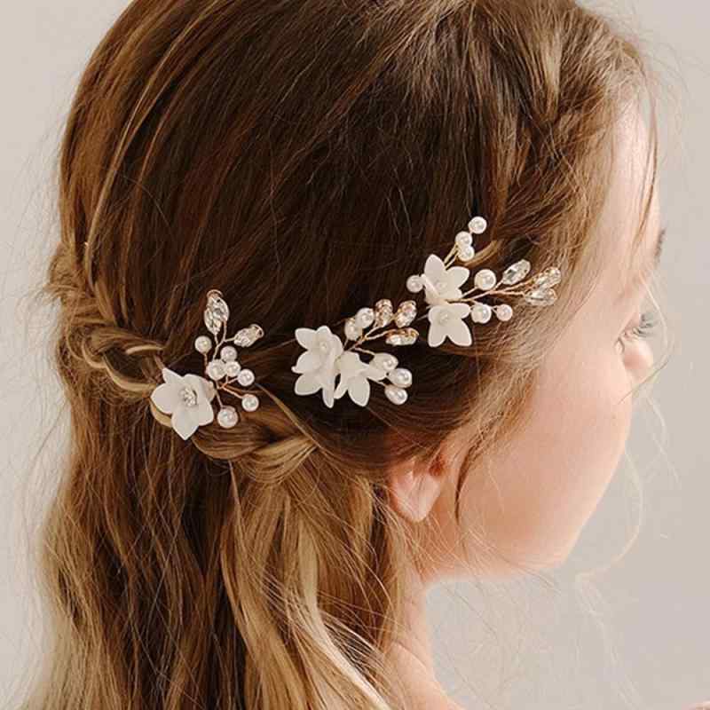 ・素材: パール・スタイル: 欧米・デザイン: 花・主な用途: 結婚式、誕生日・カラー展開: ゴールド（KC金）、シルバー・カテゴリ: ヘアアクセサリー（ヘアピン・かんざし）
