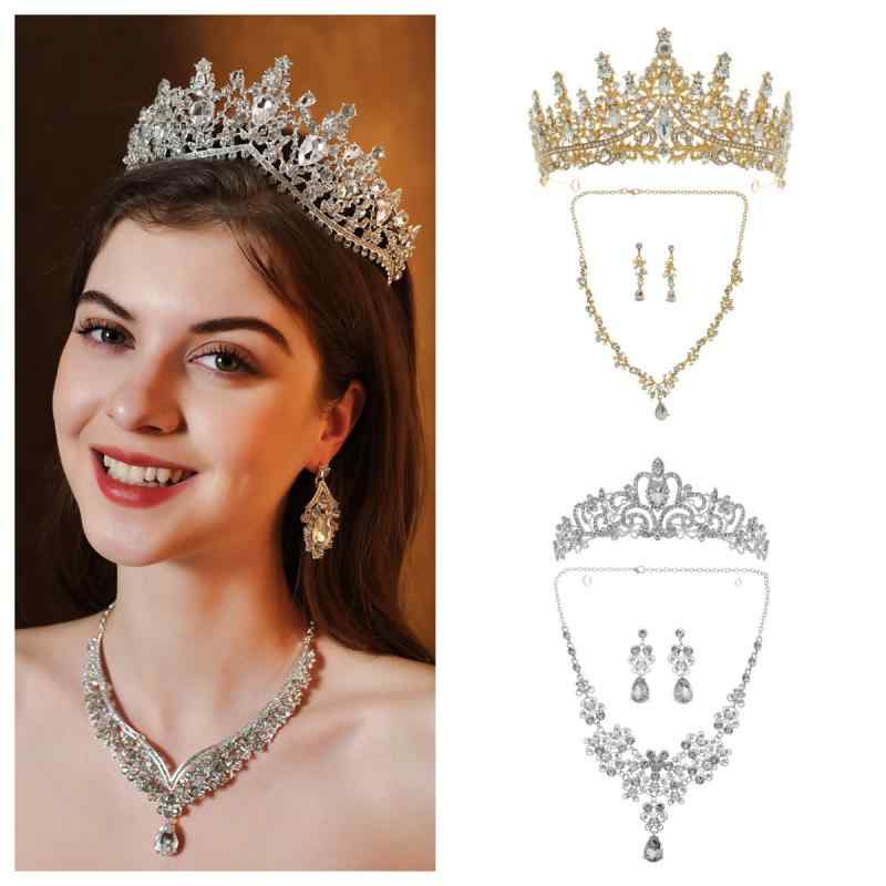・素材: 合金・処理プロセス: ラインストーン埋め込み・スタイル: レディース・セット内容: ヘアアクセサリー、ピアス、ネックレス・チェーンスタイル: レギュラーチェーン・カラー展開: ゴールド、シルバー、アンティークゴールド・レッド・テイ...