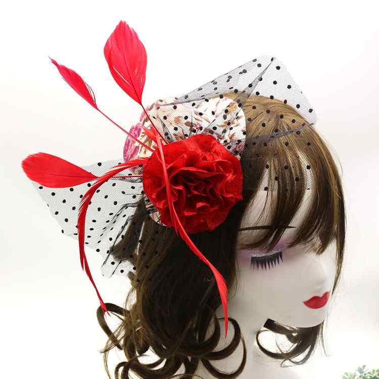 ・スタイル: レトロ・カラー展開: レッド、ピンク、ローズピンク、レイクブルー・タイプ: ダッカールクリップ・カテゴリ: ヘアアクセサリー