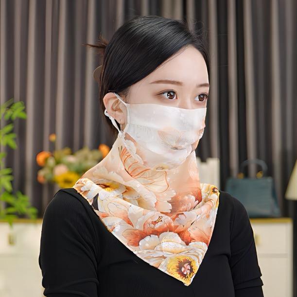 ・機能: 通気、超軽量、遮光・スタイル: ハーフフェイス・素材: ポリエステル・柄: 植物、花柄