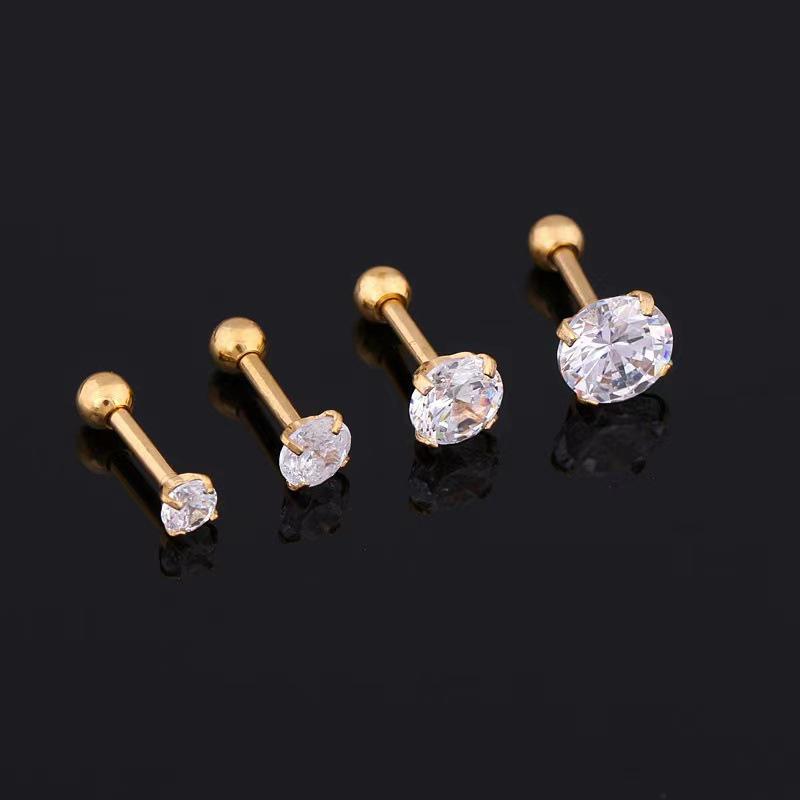 ・素材: 不锈钢・処理プロセス: 電鍍・デザイン: 幾何型・カラー展開: スチール（0.8*3mm、0.8*4mm、0.8*5mm、0.8*6mm）、ゴールド（0.8*3mm、0.8*4mm、0.8*5mm、0.8*6mm）・純度: 18K...