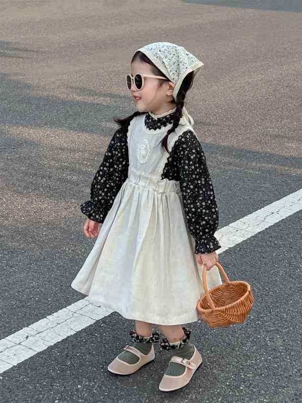・カテゴリ: 子供服セット・性別: 女児・スタイル: 韓国風・セット内容: スカートセット、2点セット・対象年齢: 3〜8歳（身長100〜140cm）・袖丈: 長袖・フード: フードなし・生地の厚さ: 普通・素材: 針編み（綿）・安全基準:...