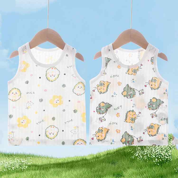 ・カテゴリ: 子ども用タンクトップ/キャミソール・対象性別: 男女共用・スタイル: カジュアル、工字型・対象年齢: ベビー・キッズ（1〜3歳、身長80〜100cm）・生地加工: 柔軟処理・柄: キャラクター、プリント、ポップ、キャンディ、可...