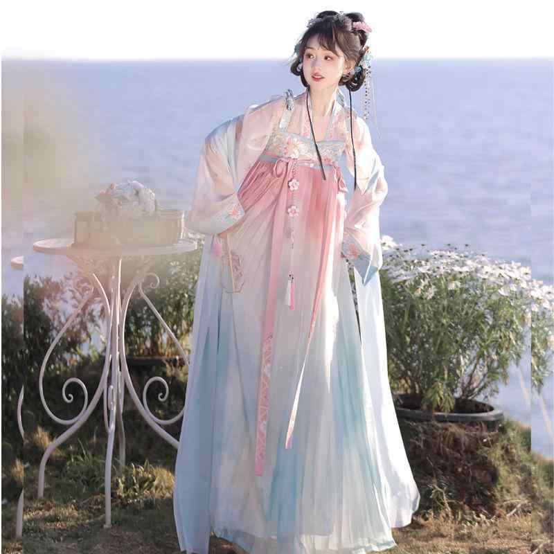 ・カテゴリ: セットアップ・素材: シフォン、花瑶・カラー展開: ブルー袖口トップス+ブルーピンクスカート+羽衣、パープル袖口トップス+ライトパープルスカート+羽衣、パープル袖口トップス（単品）、ブルー袖口トップス（単品）、ブルーピンクスカ...