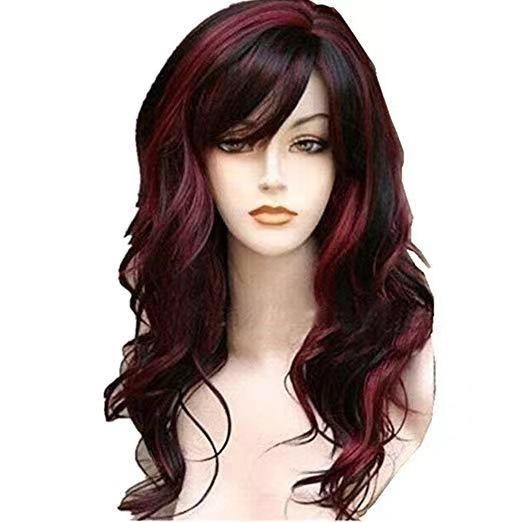 ・カテゴリ: ウィッグ（ロングカール）・スタイル: エキゾチック・ヘア素材: 耐熱ファイバー・前髪タイプ: ぱっつん・斜め両用・対応肌色: すべての肌色・対応顔型: すべての顔型・カラー展開: グラデーションゴールド、グラデーションワインレ...