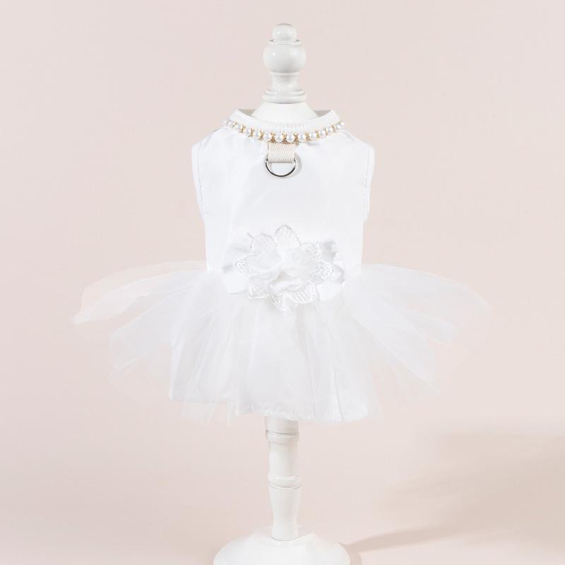 ・カテゴリ: 裙子（ペット服）・スタイル: プリンス・プリンセス風・対象: メス・カラー展開: S63パールネックドレス・サイズ展開: XS, S, M, L, XL