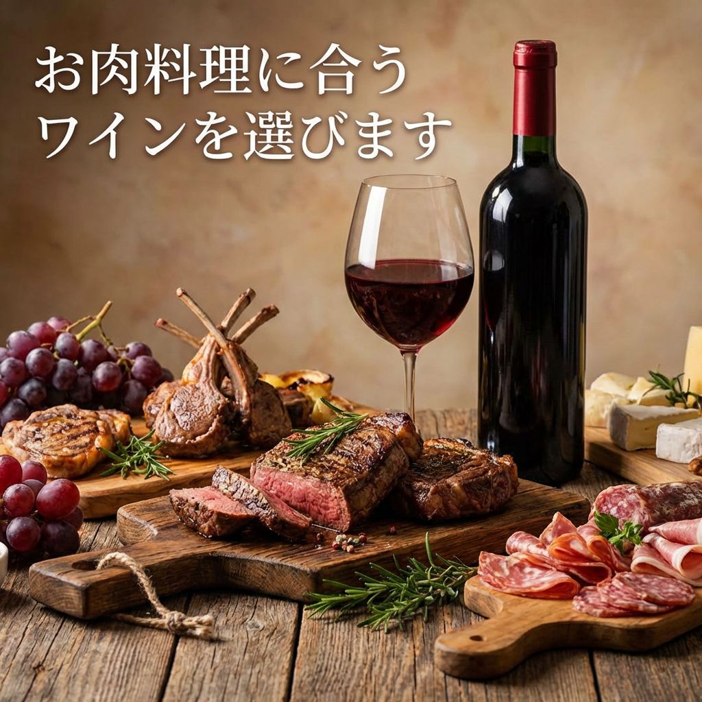 お肉に合うワイン選びます
