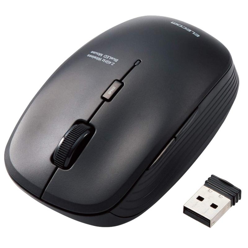 エレコム ワイヤレスマウス M-BL21DBSKBK 静音 抗菌 5ボタン 3段階ポインタ速度可変 ブラックネットの閲覧などの操作に便利な「進む」・「戻る」ボタンが付いた5ボタン静音ワイヤレスBlueLEDマウス。標準的なMサイズマウスです...
