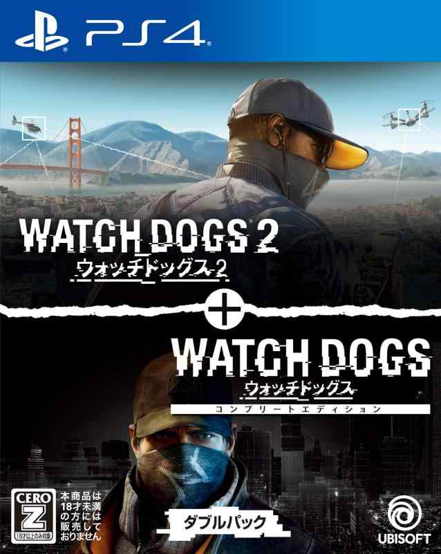 ウォッチドッグス1＋2 ダブルパック-PS4 【CEROレーティング「Z」】本ソフトは「ウォッチドッグス コンプリートエディション」と「ウォッチドッグス2」のディスク2枚組の商品です。「ウォッチドッグス1＋2 ダブルパック」には、ウォッチド...