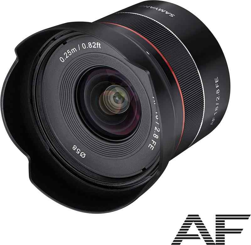 SAMYANG 単焦点広角レンズ AF 18mm F2.8 FE ソニーαE用 フルサイズ対応 885984【驚くほど軽く、驚くほどワイドな超広角AFレンズ】わずか145gの軽さと片手に収まるコンパクトなサイズ、フルサイズ時100°の広い画...