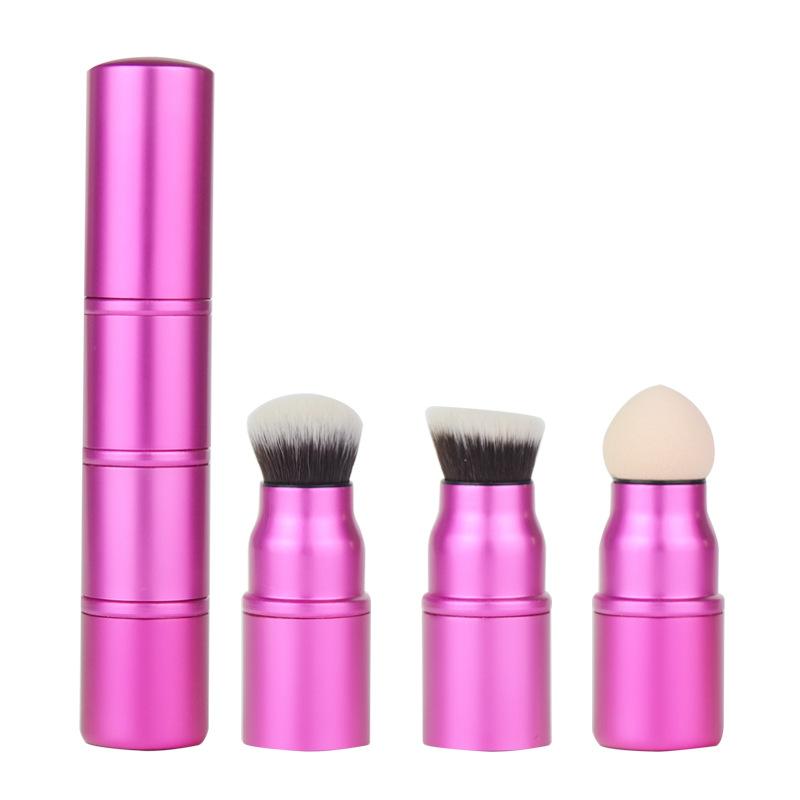 メイクブラシ ポータブル メイクブラシセット フェイスブラシ チークブラシ カバー付き パウダーブラシ 取り外し可能