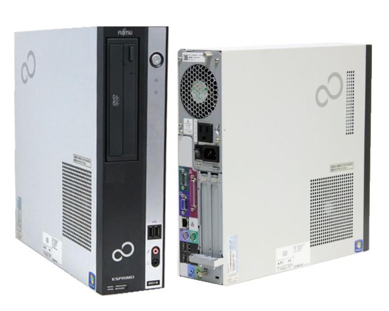 中古パソコン 今さらながら WINDOWS XP FUJITSU デスクトップ デュアルコア RS232C パラレルポート PCIフルハイト日本語XP PRO 32BITインストール済み　貴重なフルハイト　PCIスロット×1　PCIEX16...