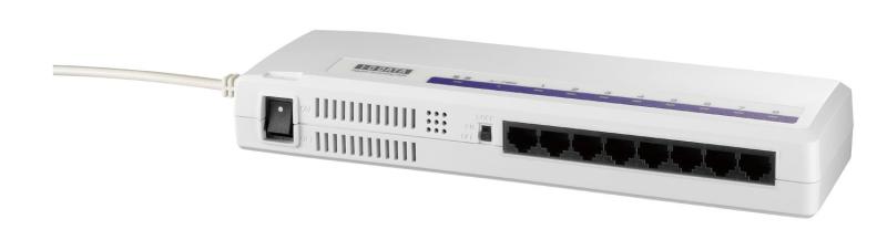 I-O DATA EEE技術採用 1000BASE-T対応 タップ型スイッチングハブ8ポート ホワイト ETG-ESH08DBW3年