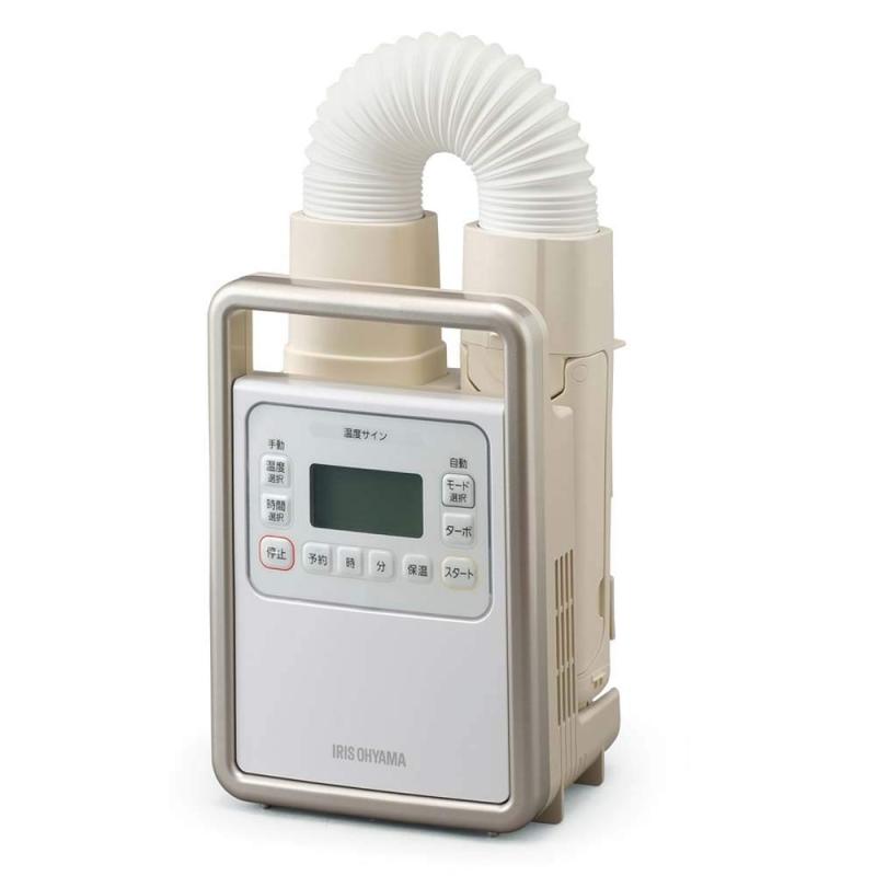 アイリスオーヤマ ふとん乾燥機 ハイパワーシングルノズル (まくら乾燥袋 アロマケース付き) KFK-301商品サイズ（cm）：幅約16.8×奥行約15×高さ約38●重量：約1.8kg電源コード長：約1.9m●電源：AC100V（50/60...