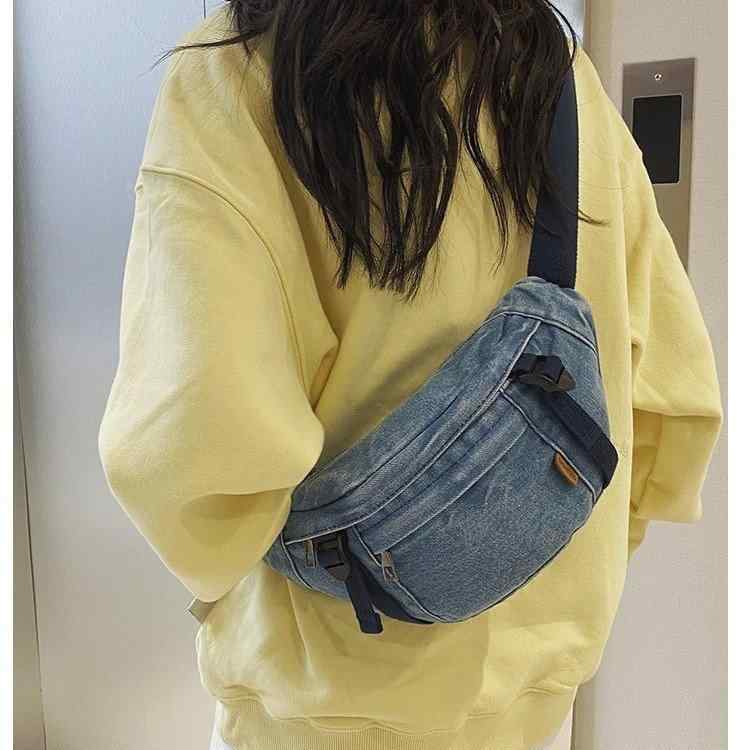 ボディバッグ レディース カジュアル スポーティ 旅行 ショルダーバッグ メンズ ウエストバッグ 学生 多機能 デニム 斜めがけ