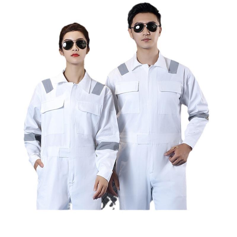 つなぎ 男性用 作業服 綿 反射 耐摩耗 汚れにくい 機械修理 電気溶接 船 港 カスタム ワークウェア