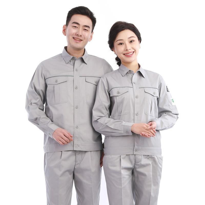 作業服 メンズ 長袖 春夏 静電気防止 接触冷感 通気性 ワークウェア 現場作業 工場 自動車整備 ルーズ 上着