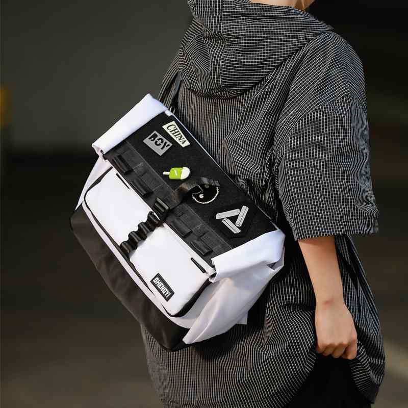 リュック メンズ 大容量 ショルダーバッグ メッセンジャーバッグ 鞄 カバン 多機能 個性的 学生 スタイル・性別: 男女兼用・シーン: 日常・素材: ナイロン・スタイル: 無性別・色: ブラック, ホワイト, ピンク, カーキ