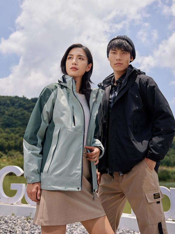 マウンテンパーカー 男性用 取り外し可能 インナー付き ロゴ カスタム アウトドア 登山服 厚手 防寒 暖かい