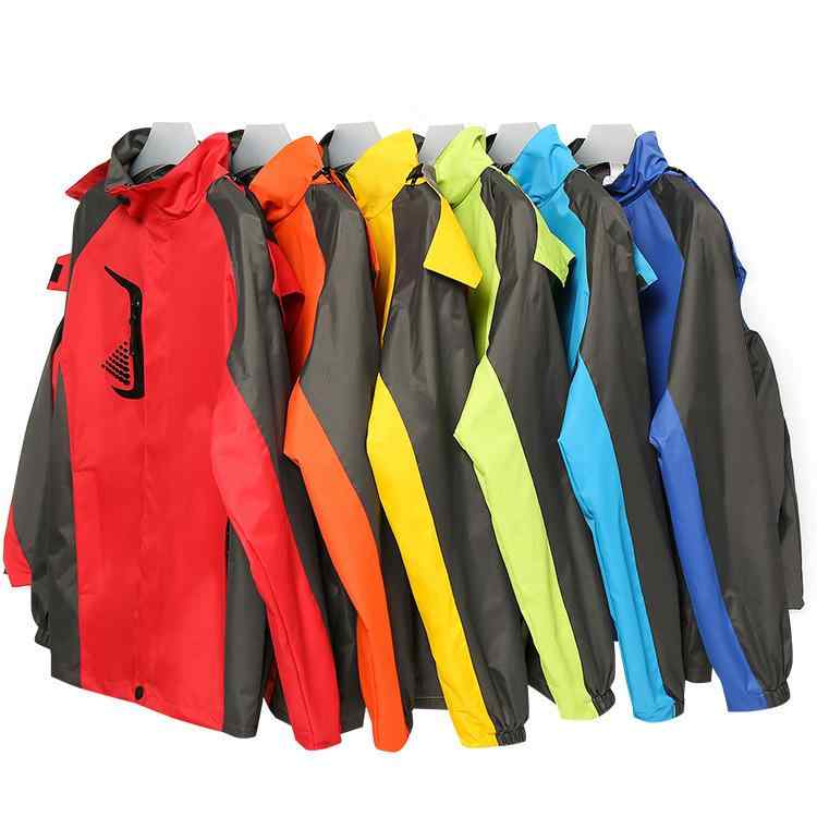 2ジャケット 男性用 アウトドア 防風 防雨 登山服・製品カテゴリ: 冲锋衣・機能: 透湿,防水,耐摩耗・素材: ポリエステル・柄: 文字・適用対象: 中性・対象: 大人・スタイル: カーディガン・裏地: ポリエステル・フード: 有り（取り...