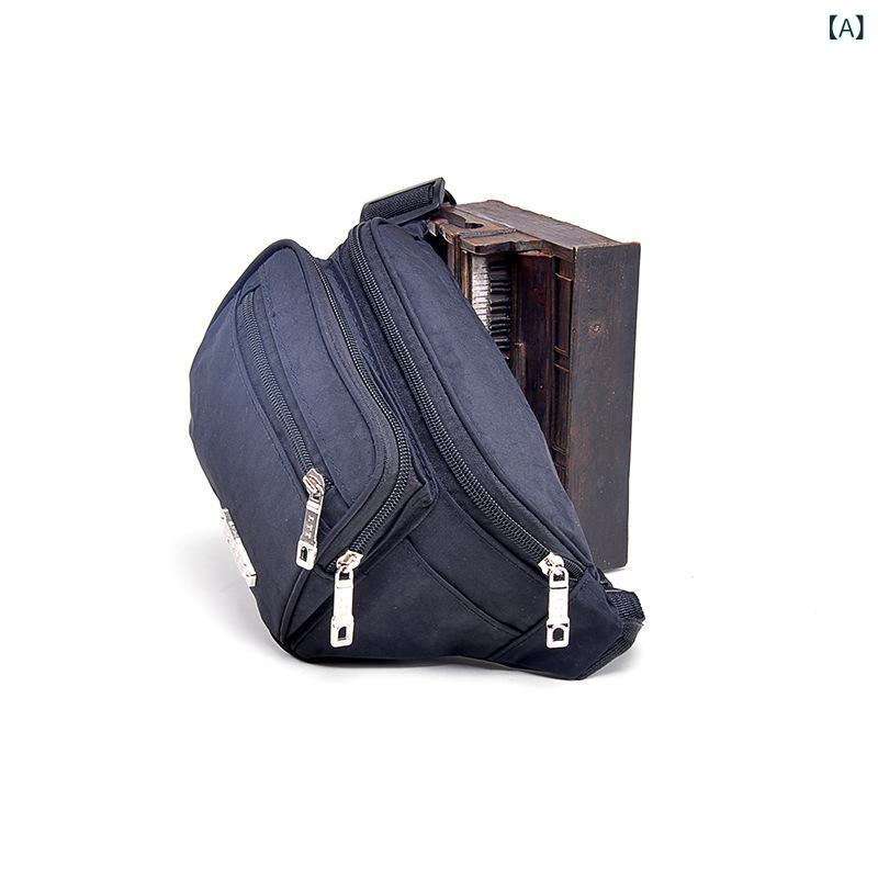 ウエストポーチ 男女兼用 アウトドア 鞄 水洗布 多機能 防犯 スマホ 貴重品 収納 ランニング ウォーキング 普段使い 軽量・素材: 水洗布・カラー: ブラック, カーキ, アーミーグリーン, ブルー, パープル・サイズ: 製品紹介参照・...