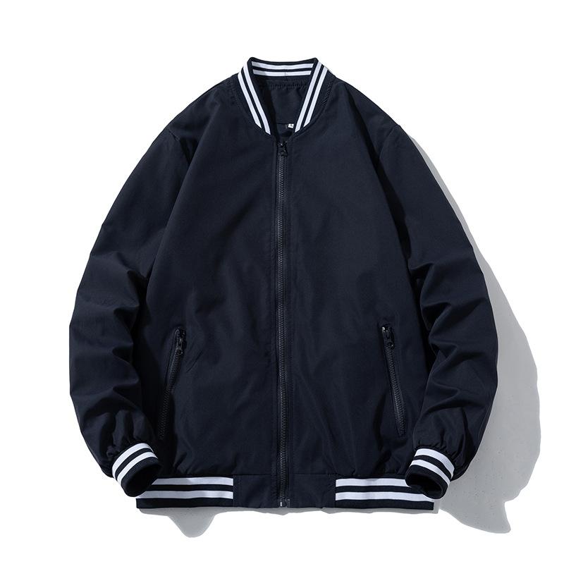 2ジャケット 男性用 薄手 ブルゾン ジャンパー ワークウェア ロゴ プリント 野球 春秋 カジュアル スタイル