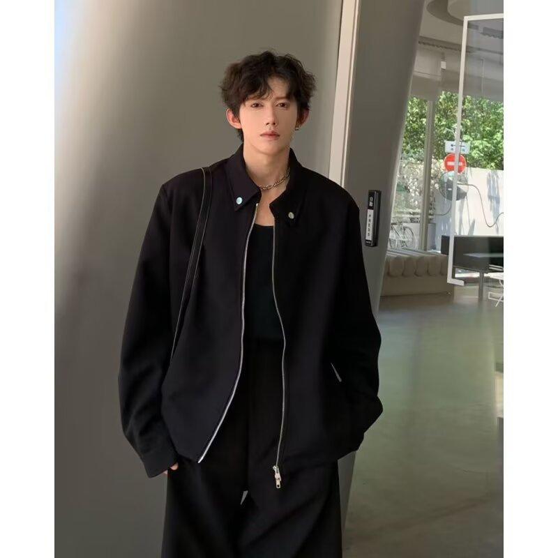 ジャケット 男性用 レトロ 垫肩 アウター 春秋 トップス ルーズフィット ゆったり 普段使い
