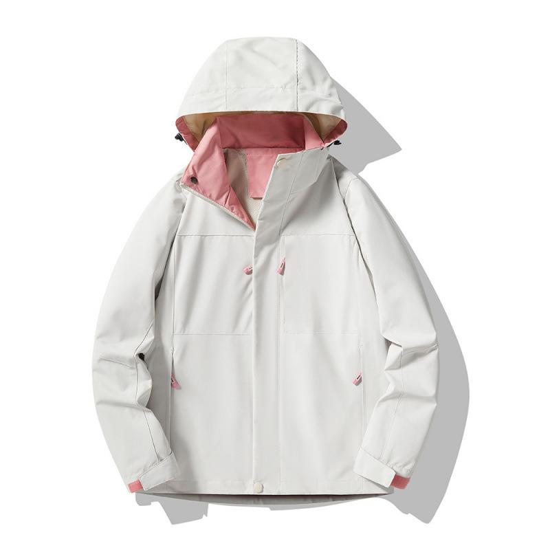 2マウンテンパーカー 男性用 防風 防水 アウター 透湿性 登山服 フードなし ソフトシェル ジャケット アウトドア カジュアル 春秋 薄手
