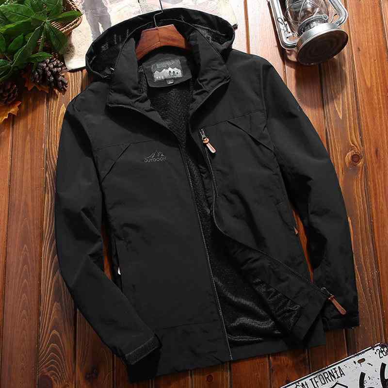 ジャケット 男性用 春秋 アウトドア ウェア ブルゾン ジャンパー 大きいサイズ ゆったり 運動 スポーツ パーカー