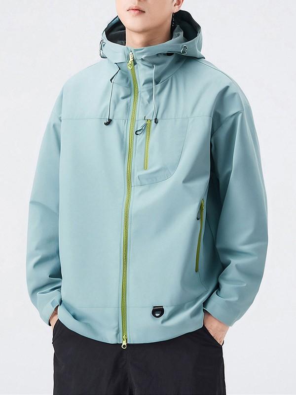 マウンテンパーカー 薄手 男女兼用 春秋 アウトドア スポーツウェア 防風 撥水 透湿 切り替え